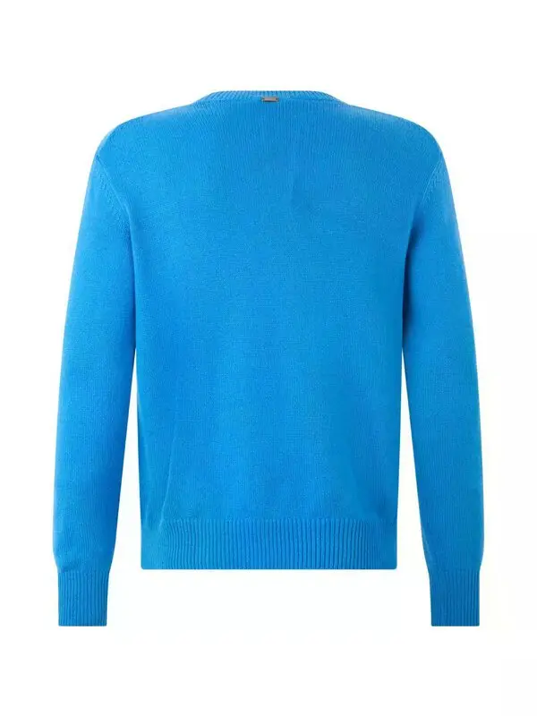 Herno Round Neck Long Sleeve Sweater - Blue