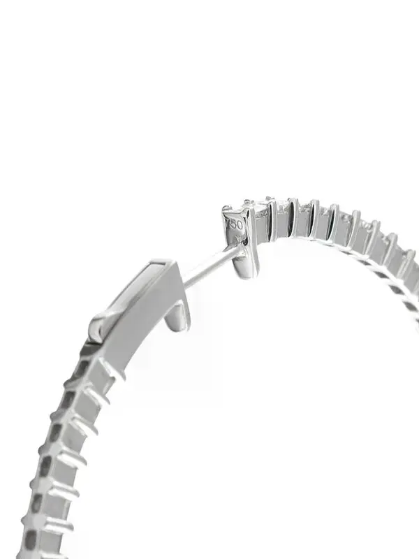 LB EXCLUSIVE 18k White Gold Diamond Hoop Earrings
