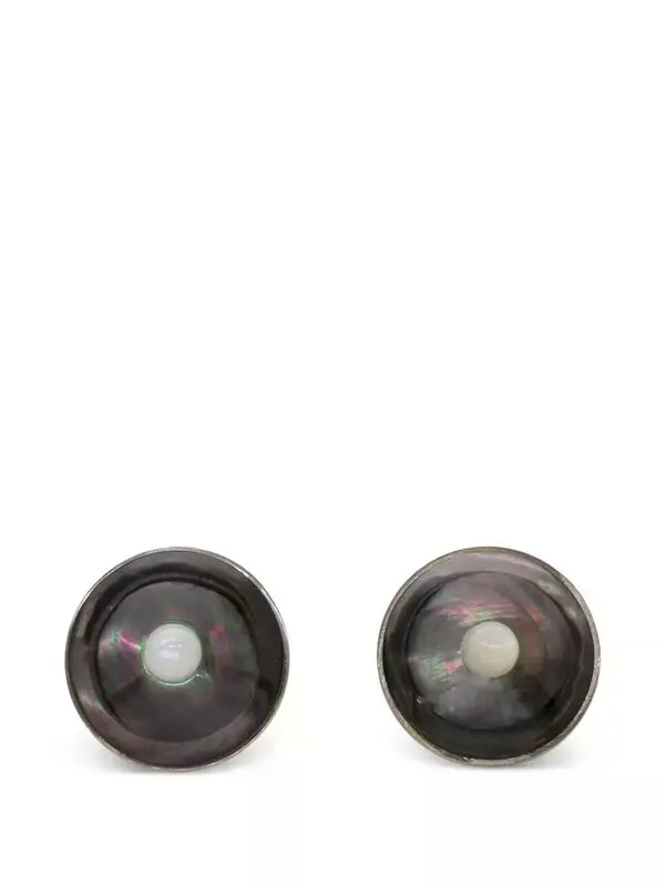 Gianfranco Ferre Round Cufflinks - Silver
