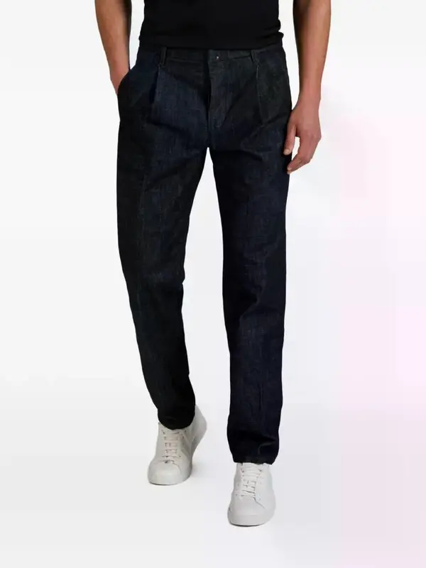 SLOWEAR Pleated Denim Trousers