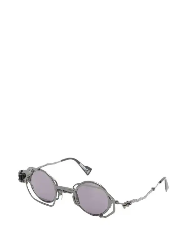 KUBORAUM Textured Round Frame Sunglasses