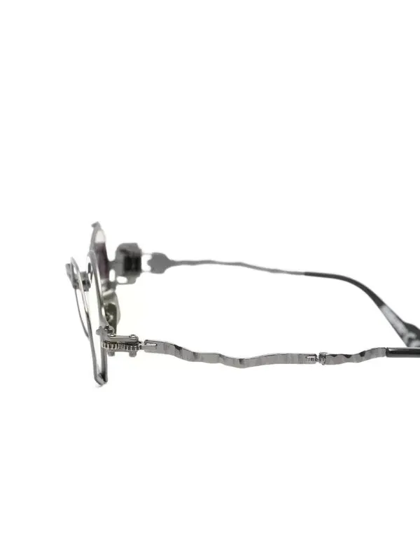 KUBORAUM Textured Round Frame Sunglasses