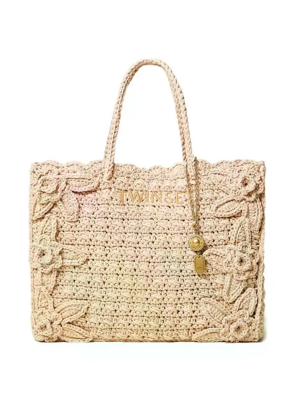 TWINSET Crochet Shopper Bag With Charms