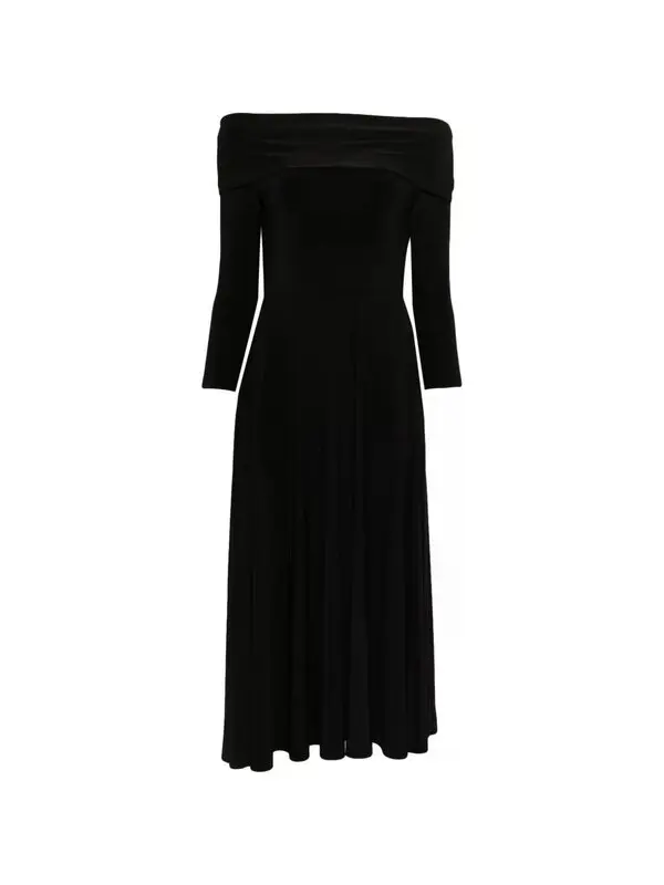 Norma Kamali Off-the-shoulder Midi Dress - Black