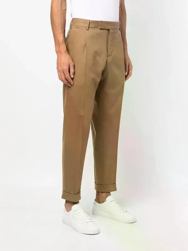 PT TORINO Cropped Tailored Trousers - Neutrals