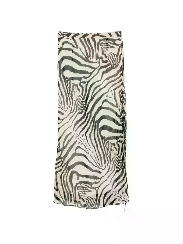 IRO PARIS Tilly Zebra-print Midi Skirt