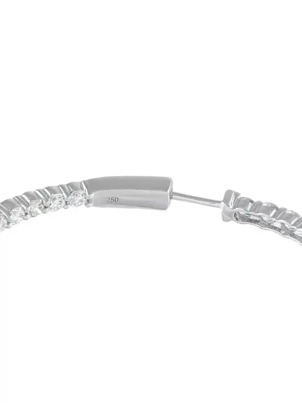 LB EXCLUSIVE 18k White Gold Diamond Hoop Earrings