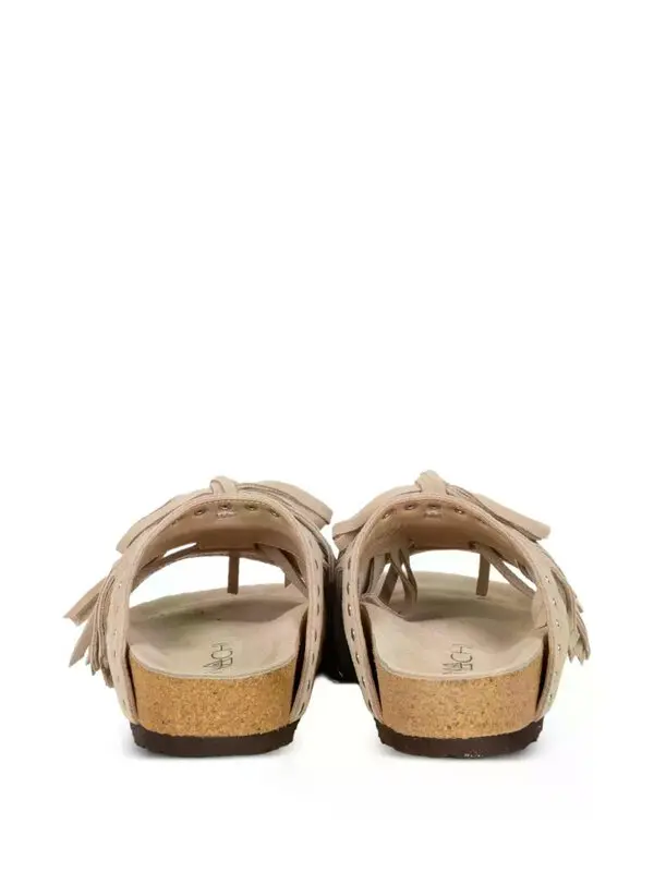 Elena Iachi Fringed Studded Sandals