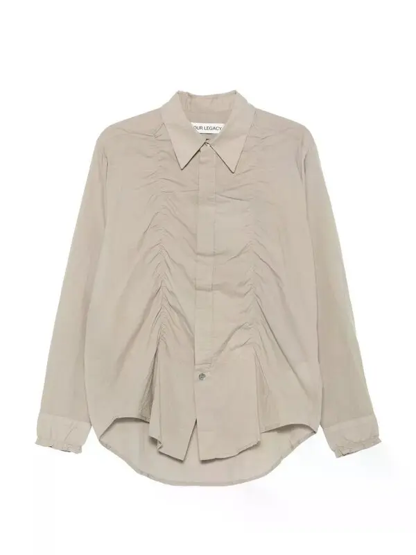 Our Legacy Jumble Ruched Shirt - Grey