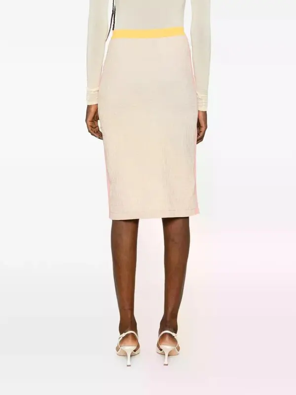 Fendi Colour Block Logo Detail Skirt