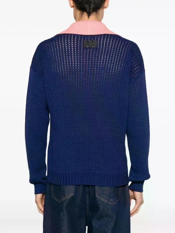 Fendi V-neck Collared Sweater