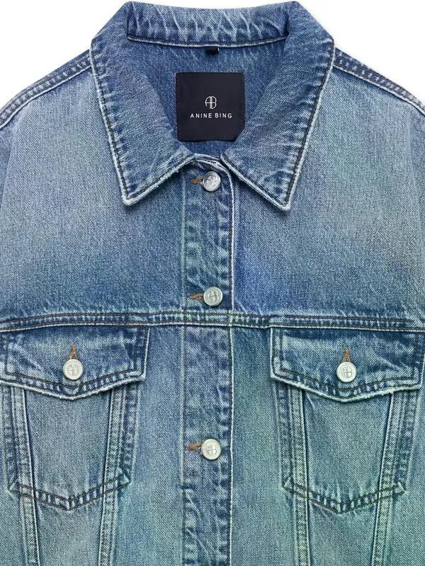 ANINE BING Quincy Buttoned Denim Jacket