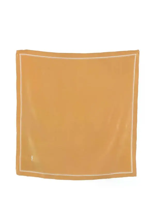 Saint Laurent 1990s Border Scarf - Neutrals