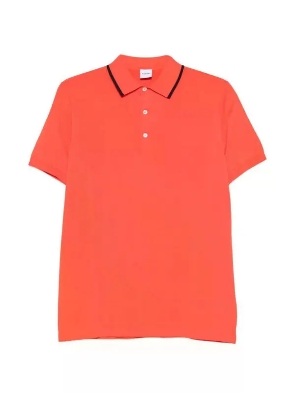 Aspesi Contrast-collar Knit Polo Shirt