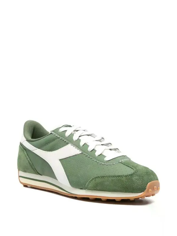 DIADORA Rally Punched Leather Sneakers - Green