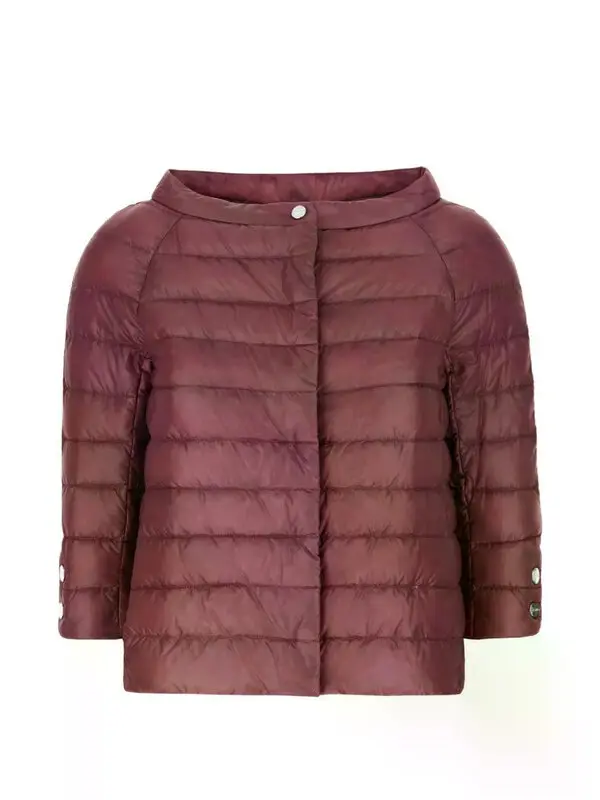 Herno Padded Quilted Jacket Cape With High Neck