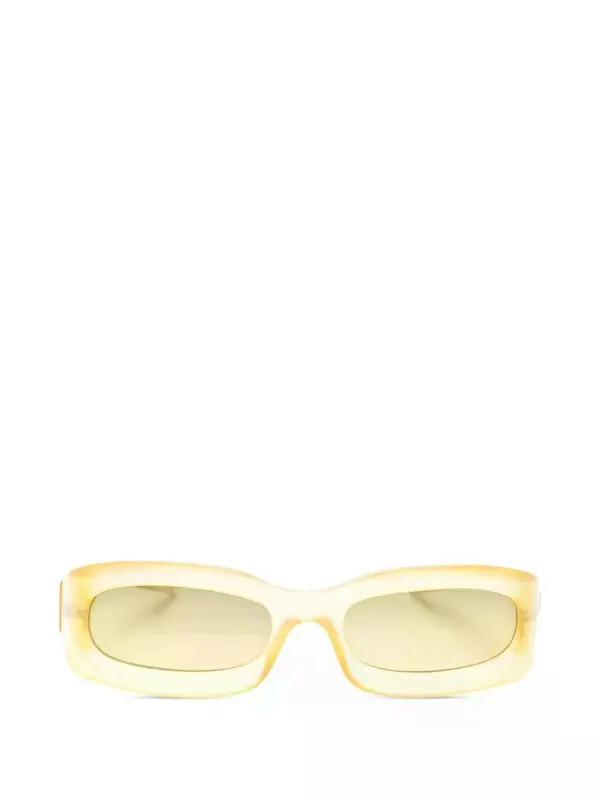 Fendi 2000s Rectangle Frame Sunglasses - Yellow