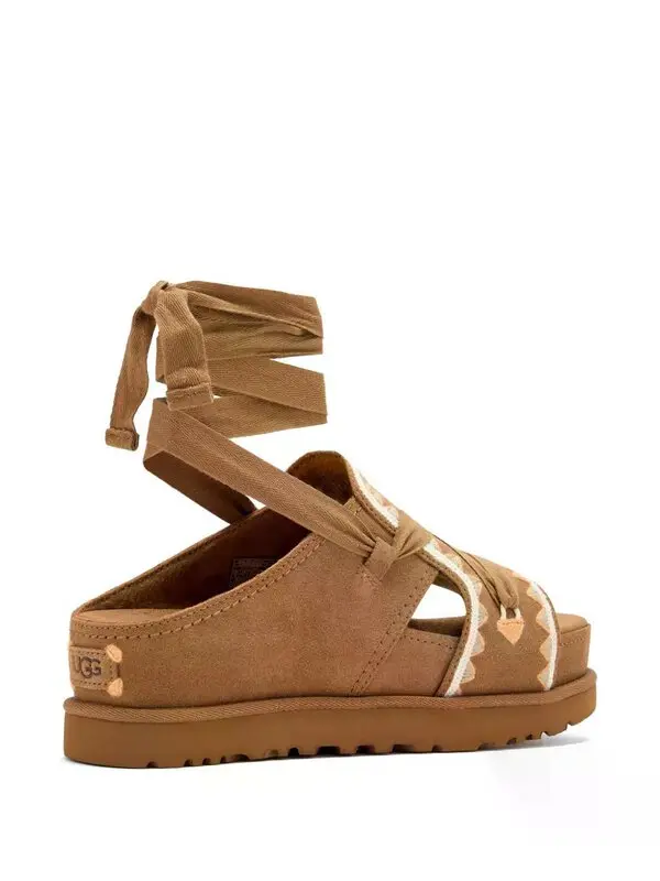 UGG Goldenstar Hi Artistitch Sandals - Brown
