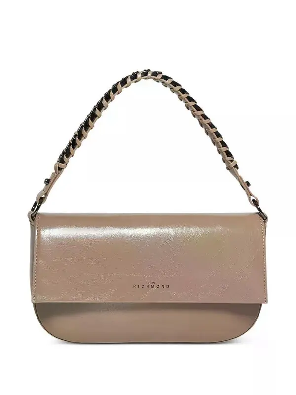 John Richmond Chain Detailing Flap Clutch Bag