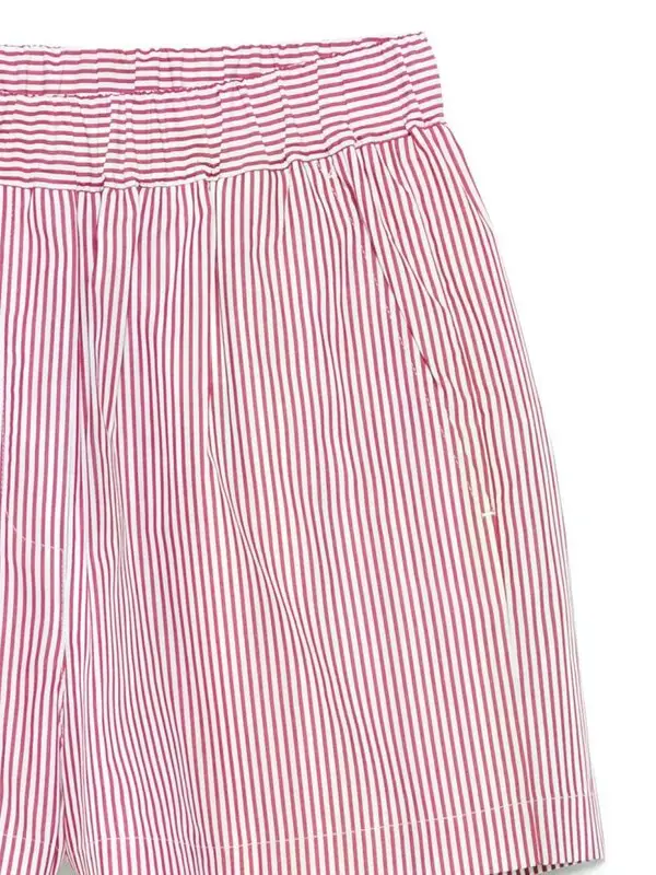 MANUEL RITZ Striped Cotton Shorts With Elasticated Waistband