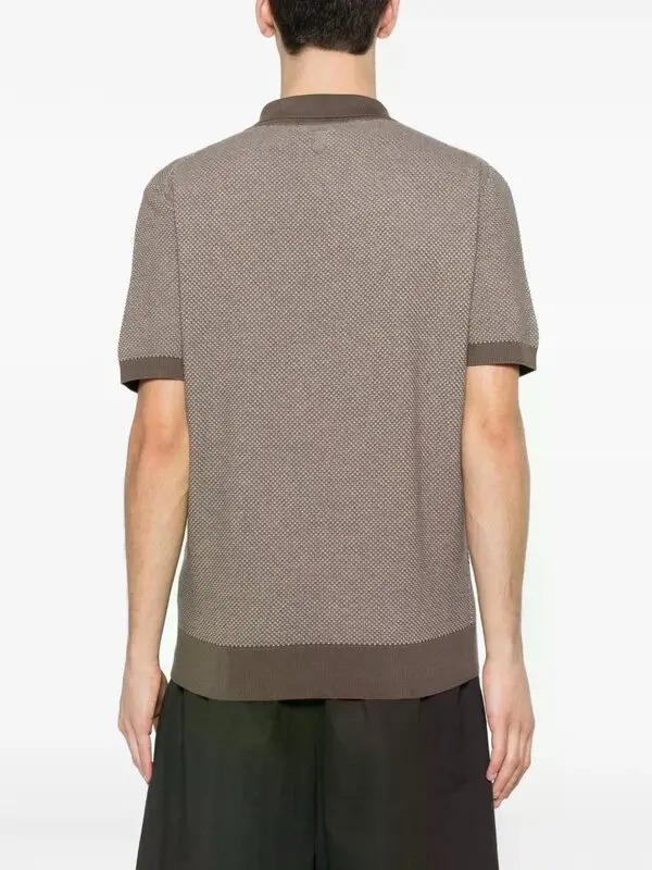 Canali Patterned Polo Shirt