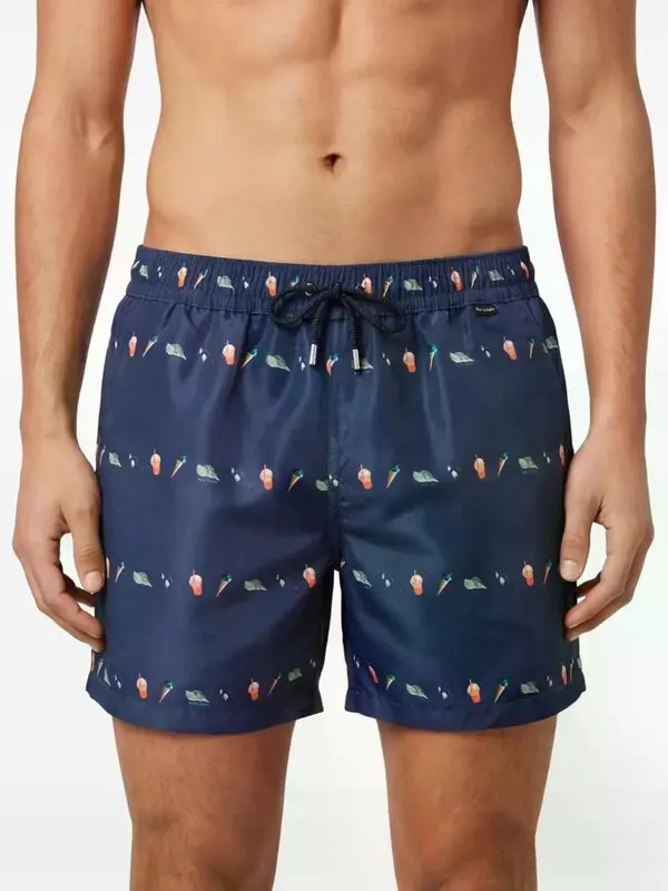 Paul Smith Patterned Swim Shorts - Blue