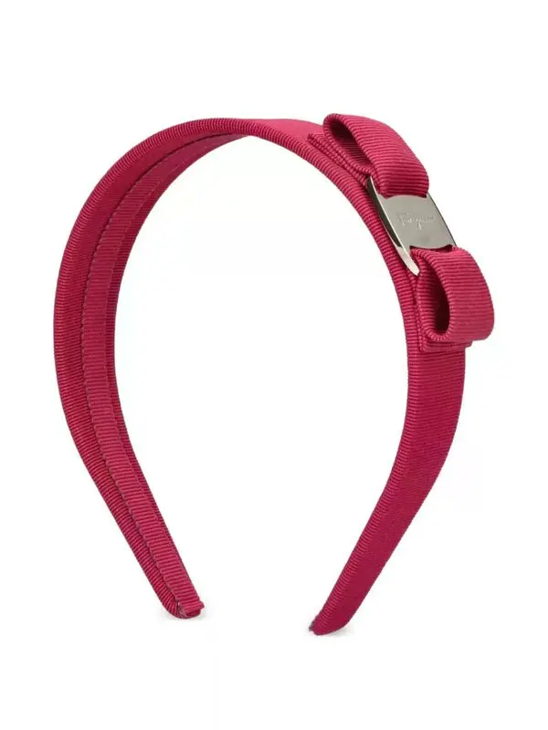 FERRAGAMO Grosgrain Ribbon Bow Hair Band - Red