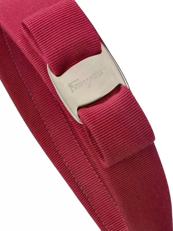 FERRAGAMO Grosgrain Ribbon Bow Hair Band - Red