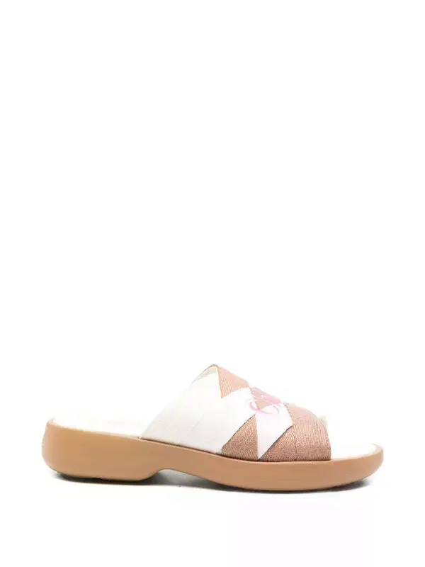 Chloé Poolette Embroidered Sandals - White