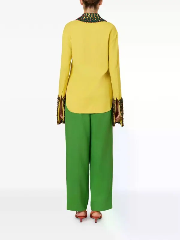 Rosie Assoulin Embellished Collar And Cuffs Button-up Shirt