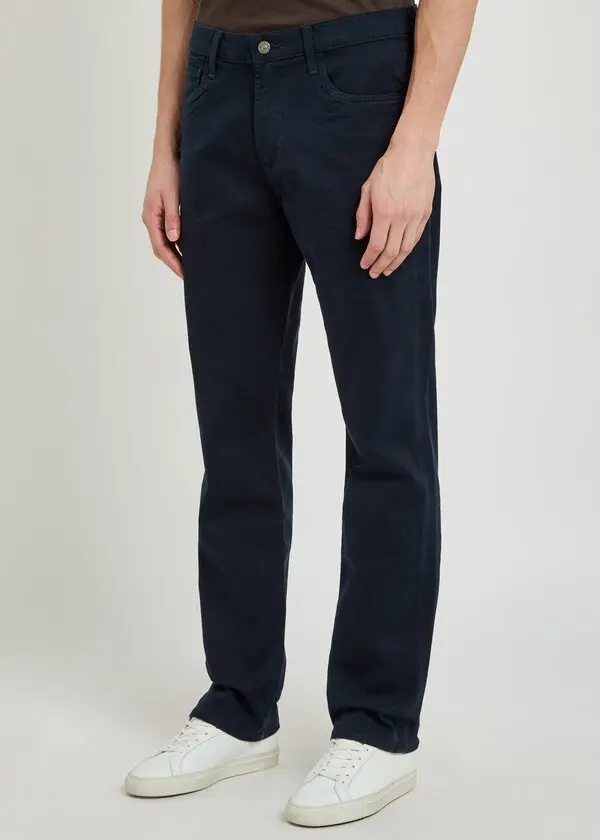 Citizens Of Humanity Elijah Straight-leg Stretch-twill Trousers - Navy