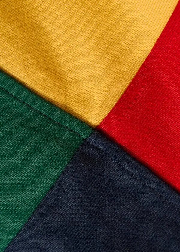 DRAKE'S Colour-blocked Cotton Rugby Top