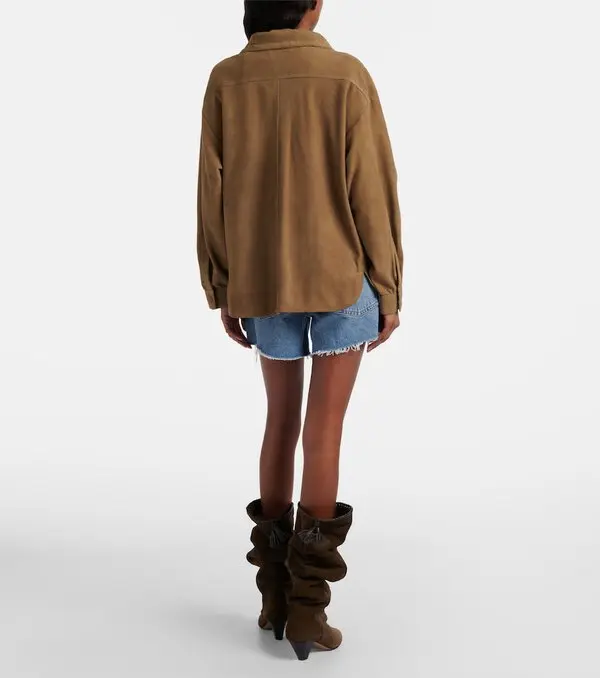 AGOLDE Parker Long Distressed Denim Shorts