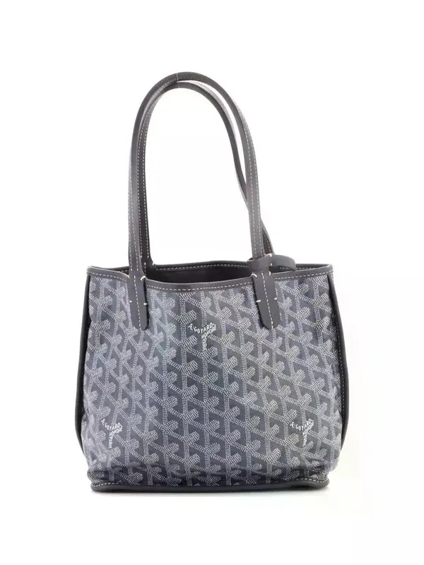 Goyard Anjou Reversible Tote Coated Canvas Mini Satchel - Grey