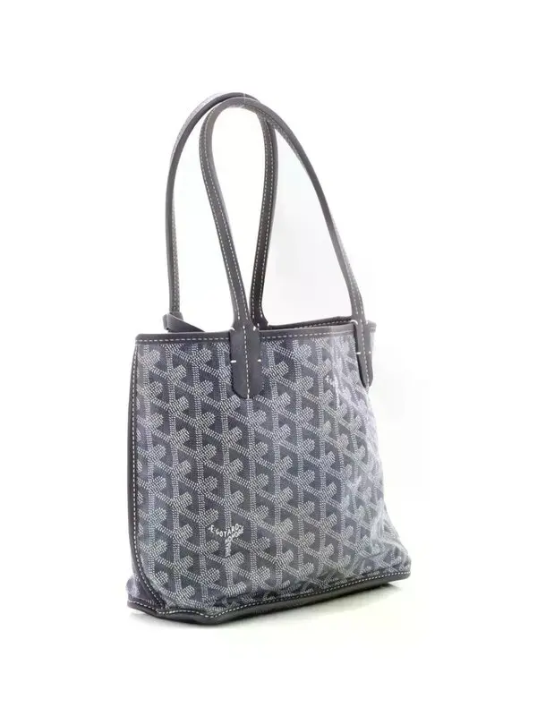 Goyard Anjou Reversible Tote Coated Canvas Mini Satchel - Grey