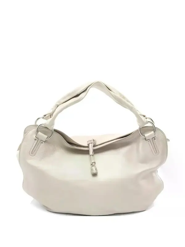 Celine 2000s Leather Tote Bag With Ring Hardware