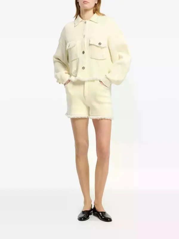 BARRIE Fringed Denim Shorts