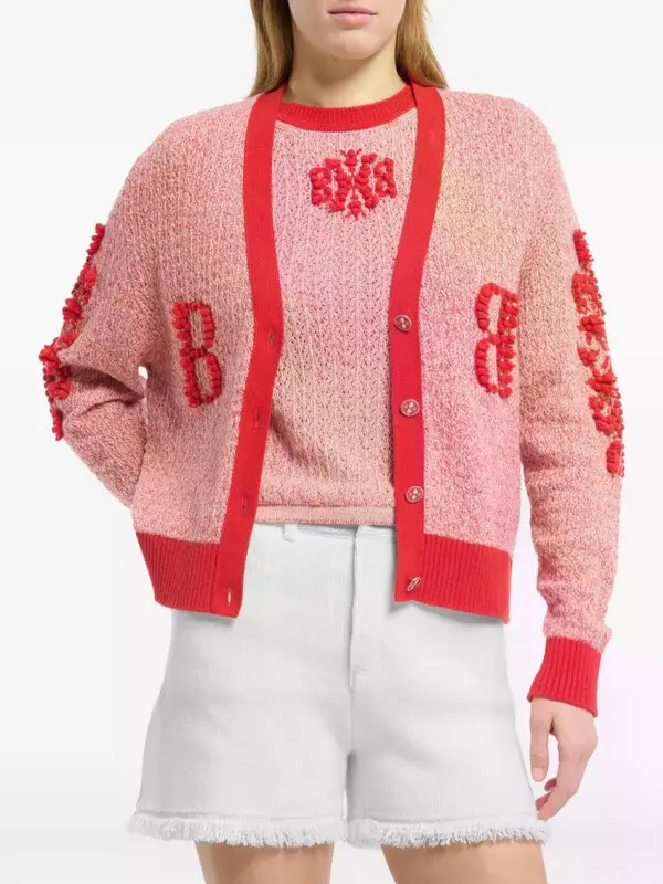 BARRIE Logo-patch Cashmere Top - Red