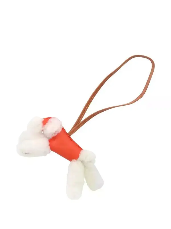 Hermès 2025 Fur Bag Charm - Orange