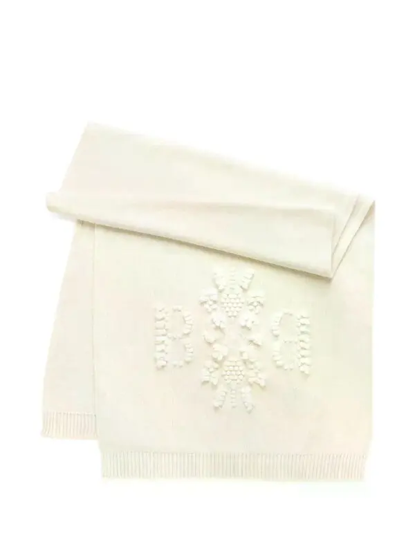 BARRIE 3d-logo Cashmere Scarf - Neutrals