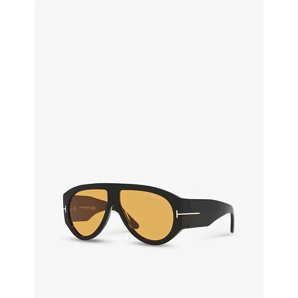TOM FORD Bronson Aviator Acetate Sunglasses - Black
