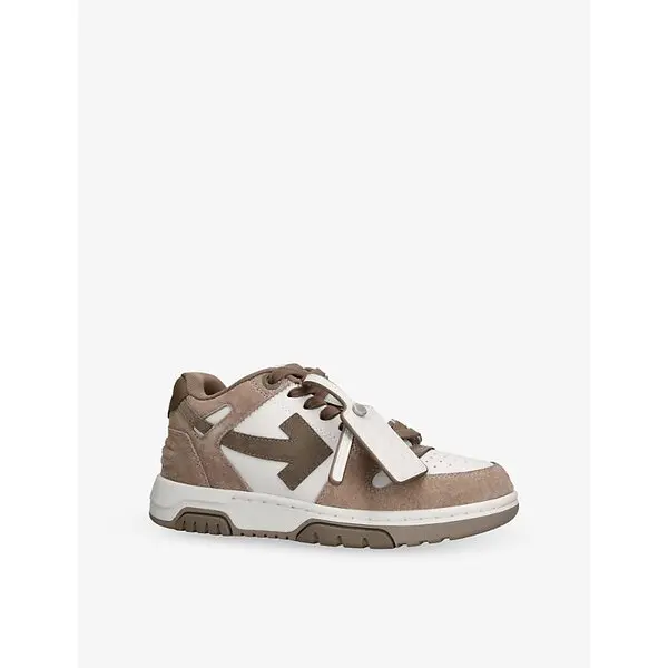 Off-White Out Of Office" Suede Trainers - Beige Comb