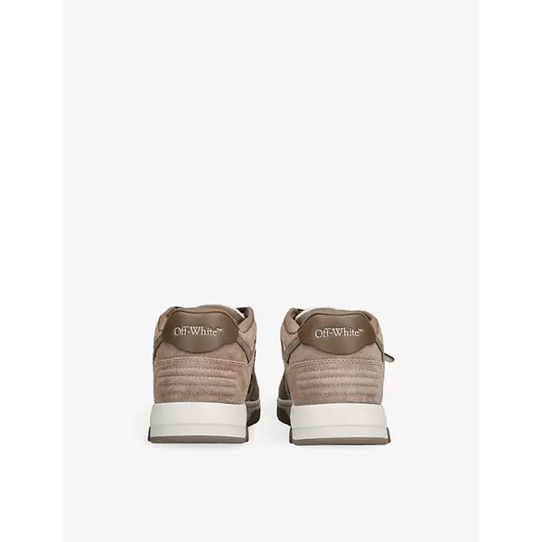 Off-White Out Of Office" Suede Trainers - Beige Comb