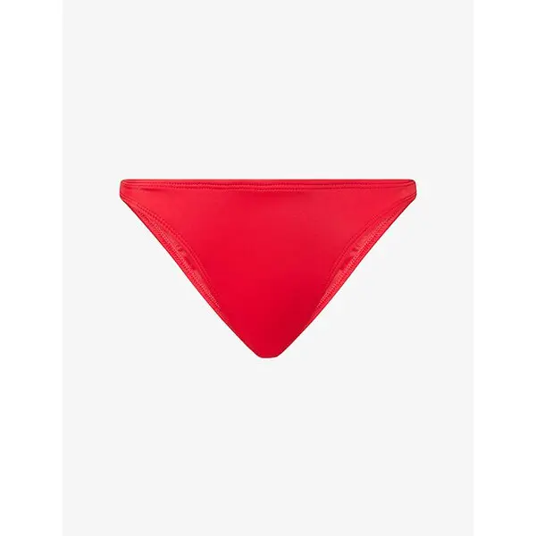 AWAY THAT DAY Maui High-rise Bikini Bottoms - Red