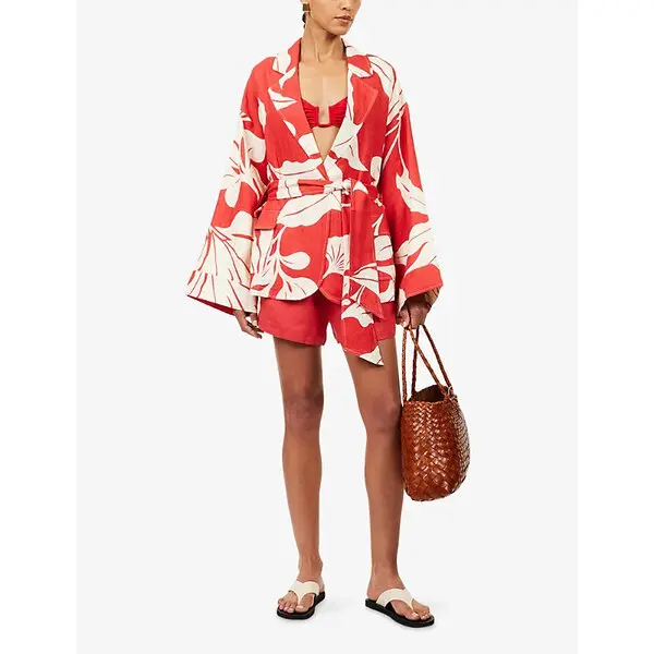 Second Summer Paloma Belted Linen Jacket