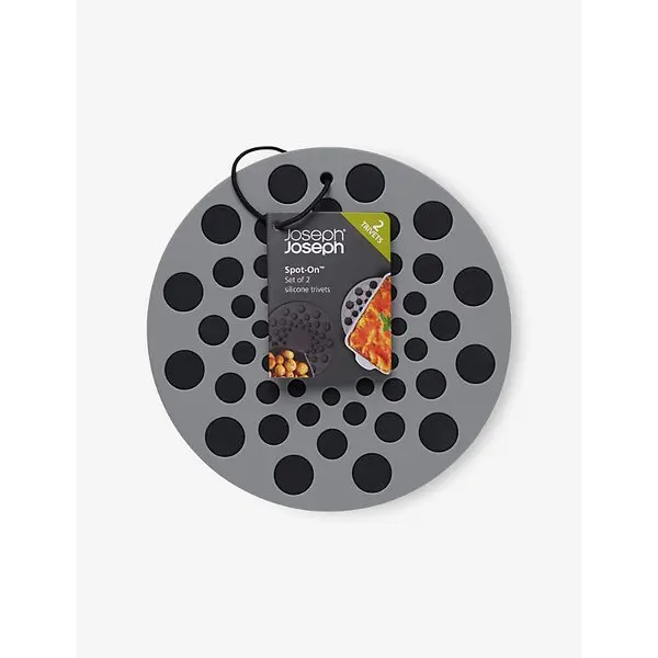 JOSEPH JOSEPH Spot-on™ Set-of-two Silicone Trivets - Grey