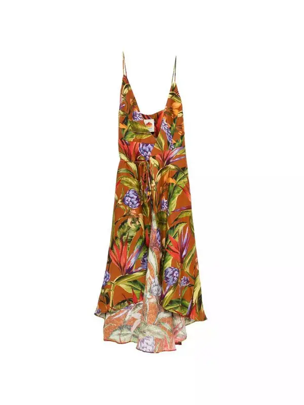 Farm Rio Floral Print Midi Dress
