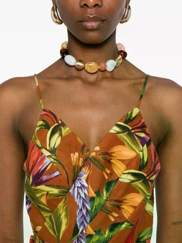 Farm Rio Floral Print Midi Dress