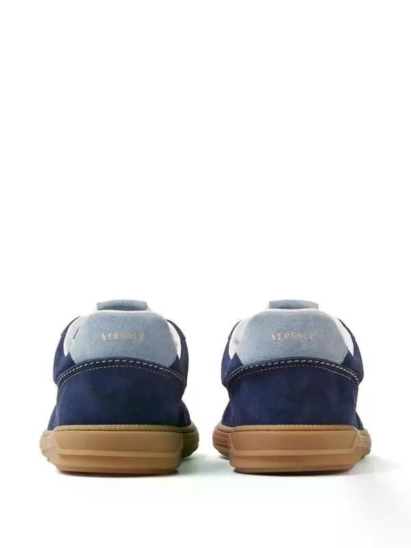 Versace Greca Court Logo Suede Sneakers