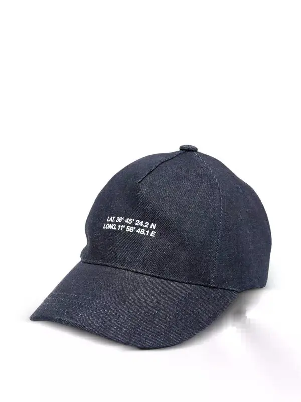 A.p.c. Contrast Logo Baseball Cap - Blue